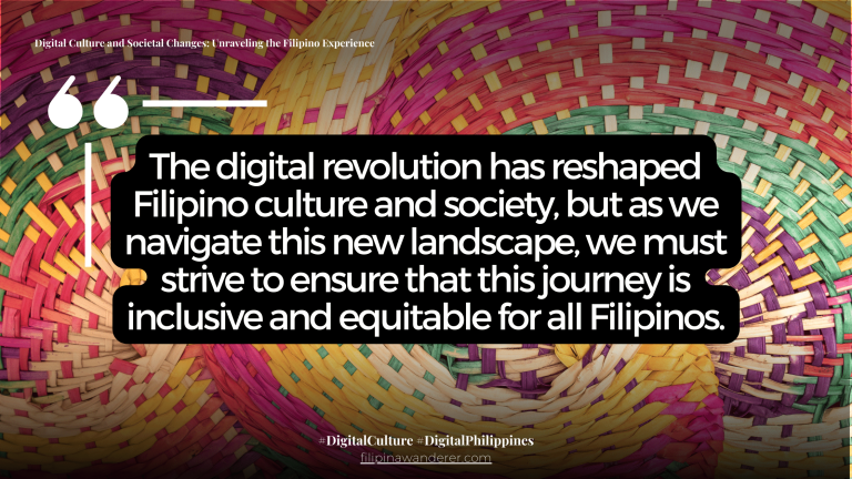 Digital Culture and Societal Changes: Unraveling the Filipino ...